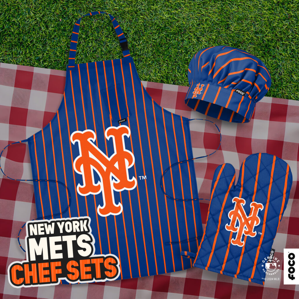 Get in the BBQ Cookout Mood with FOCO’s New York Mets Pinstripe Chef ...